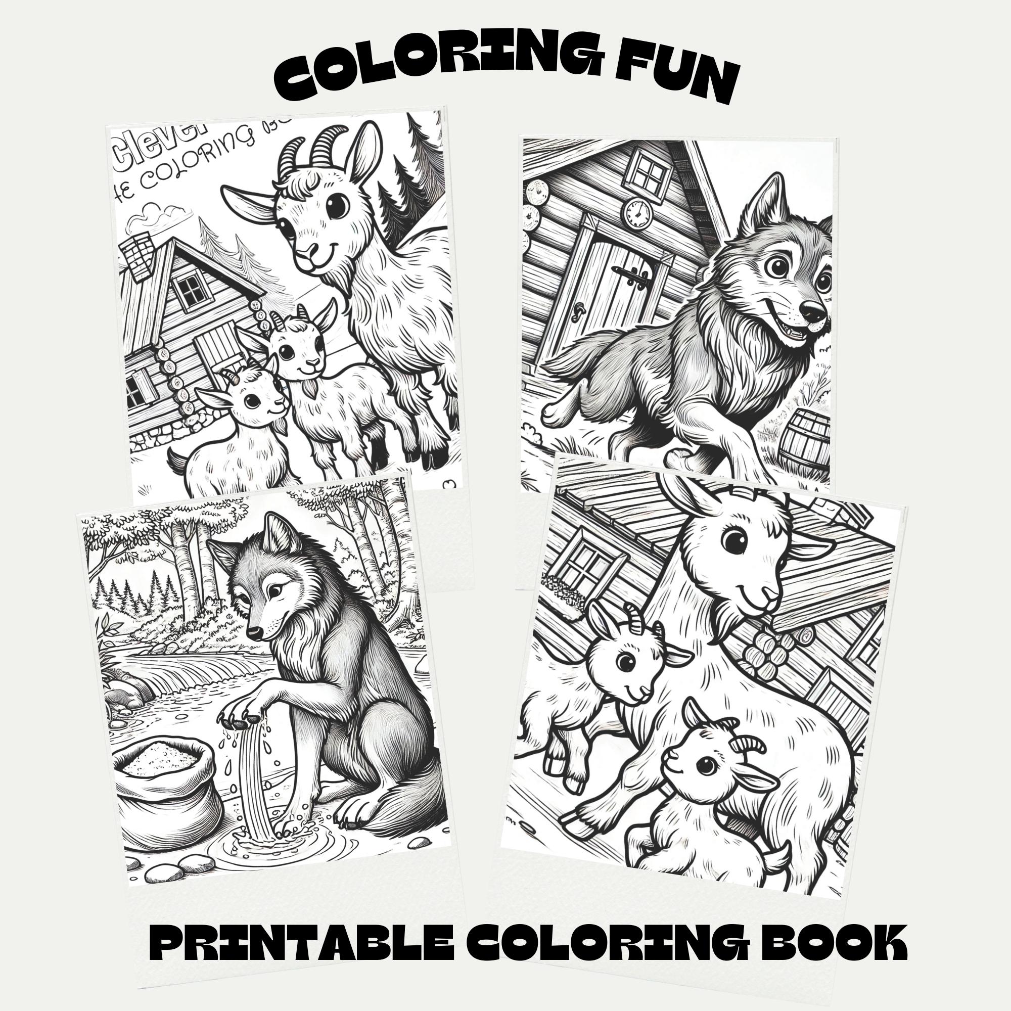 Kids Coloring Story Book Printable, 32 Fun Coloring Pages, Ilustrated ...