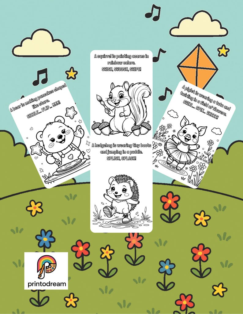 Little Moments, Big Smiles – Kids Coloring Storybook, Cute Animal ...