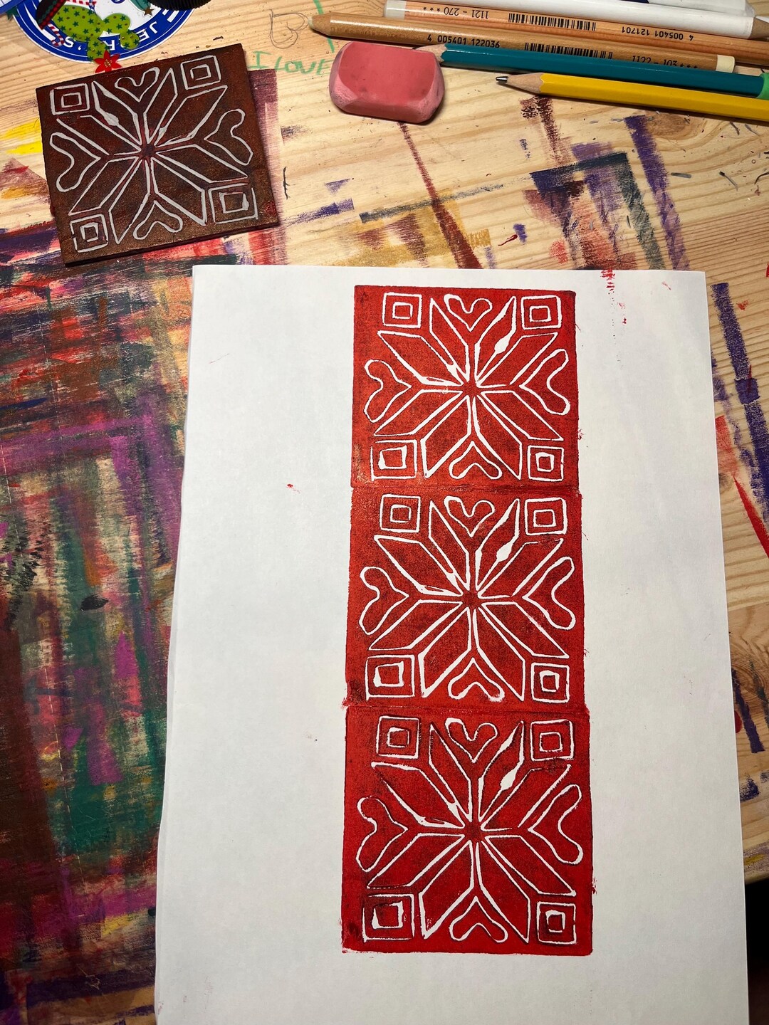 Lithuanian Folk Pattern Print - Etsy