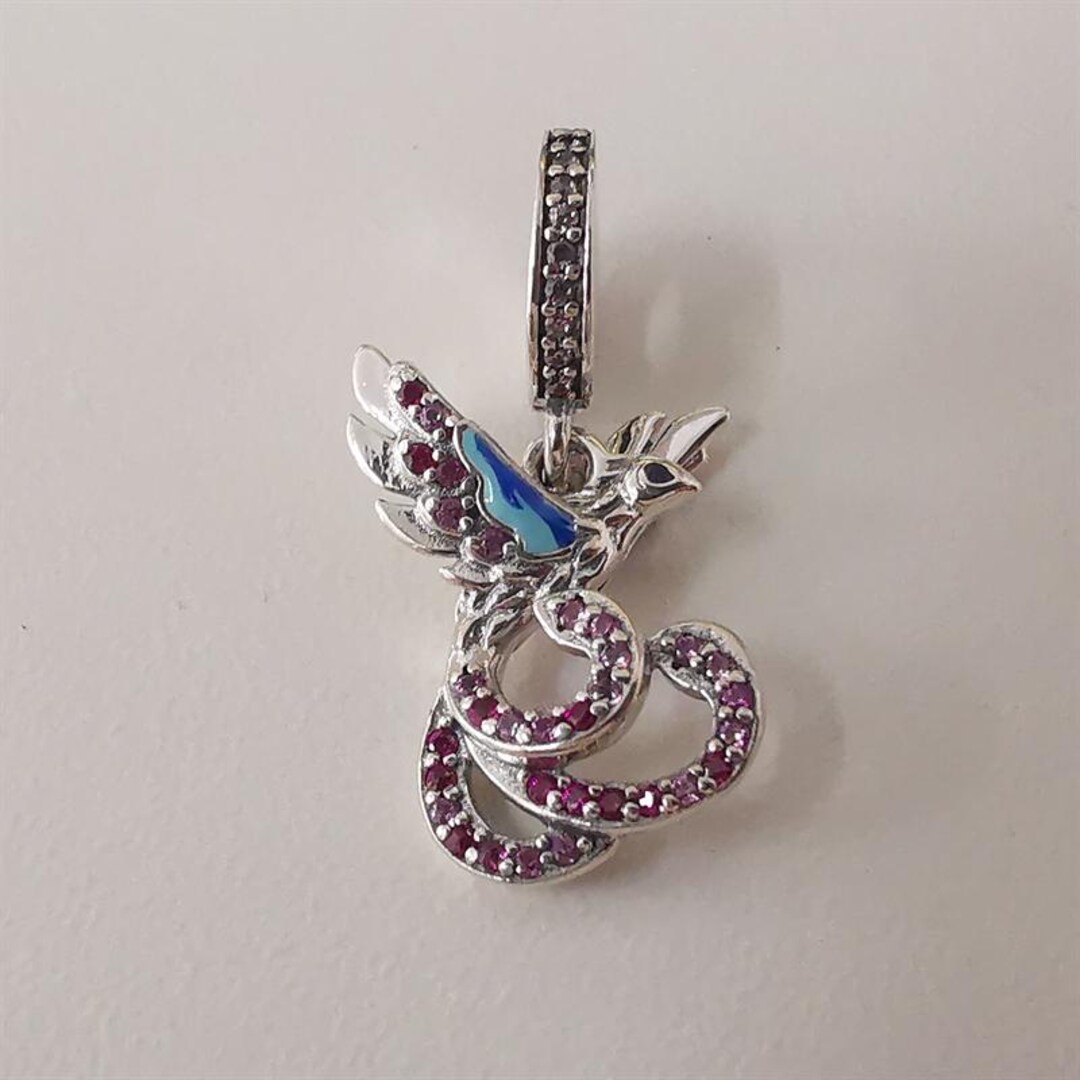 Chinese Mythical Phoenix Dangle Charm Pandora Silver Pendant - Etsy
