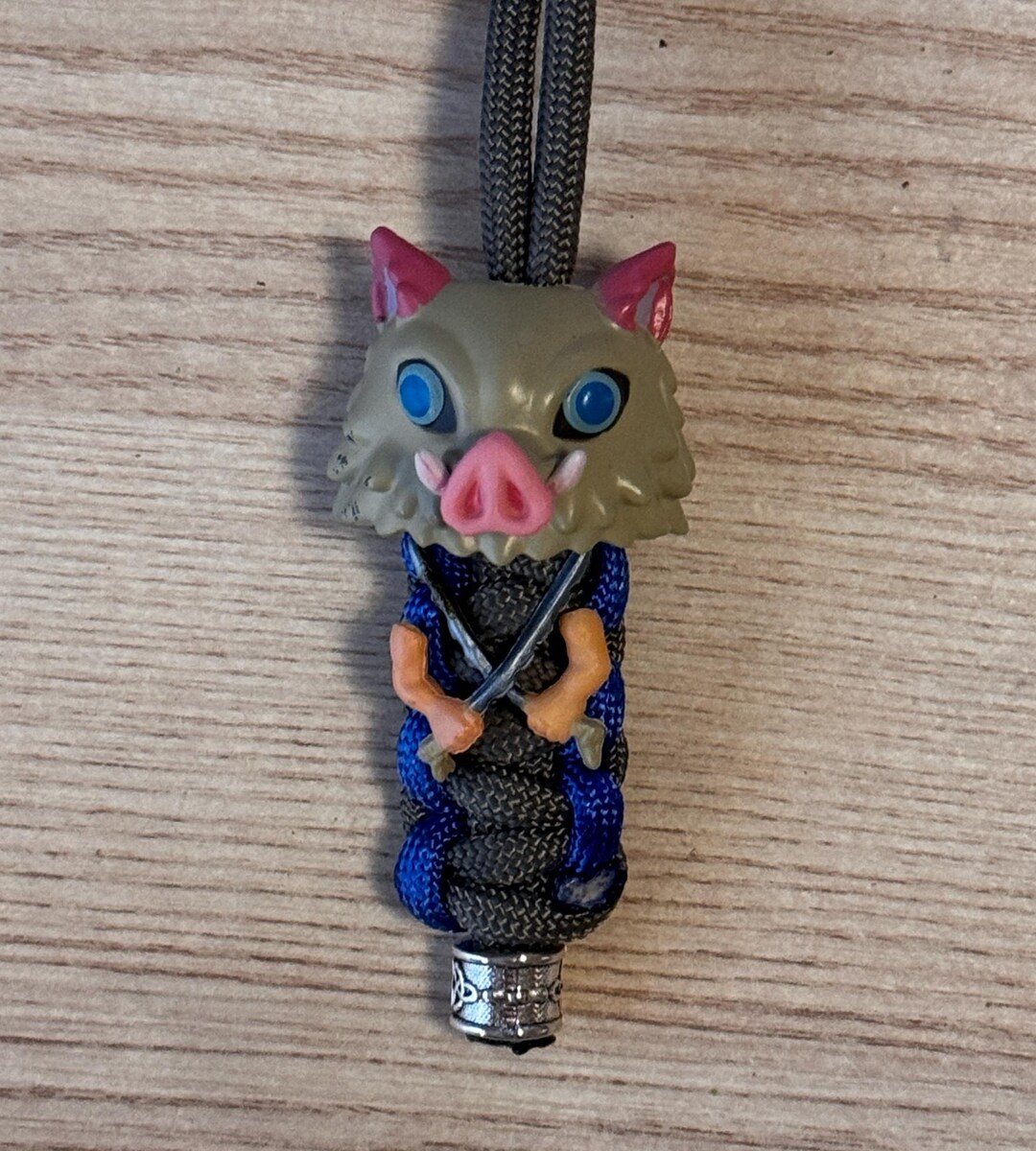 Inosuke Hashibira Demon Slayer Anime Paracord Keychain Everyday Carry ...