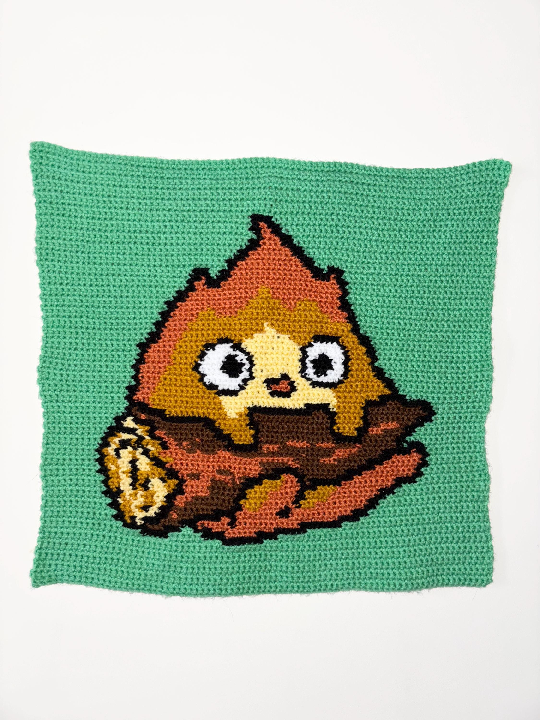 Calcifer Tapestry Crochet Pattern PDF | Studio Ghibli Crochet Pattern ...
