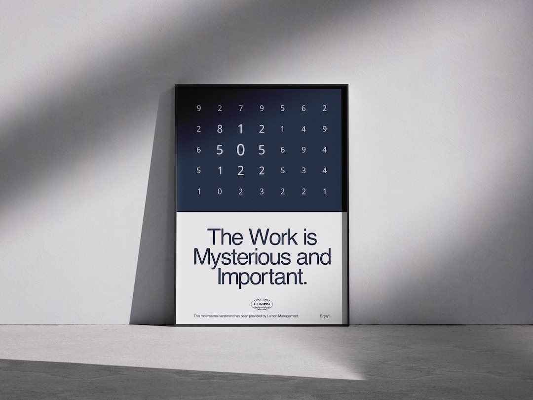 Severance - MDR "the Work is Mysterious and Important - A3 Poster Print ...