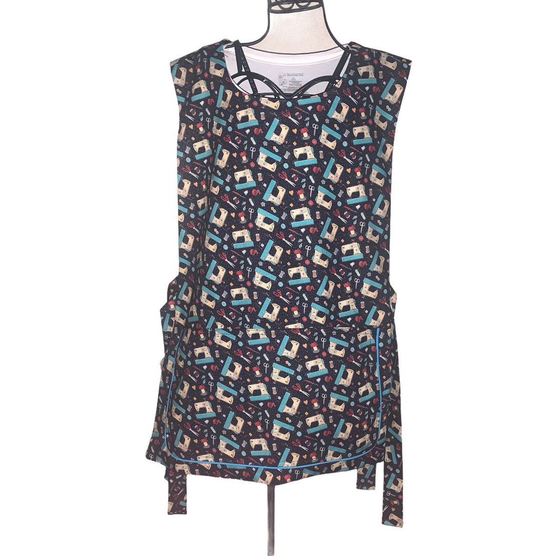 Kitchen Cobbler Lined Apron Smock Sewing Machines and | Etsy