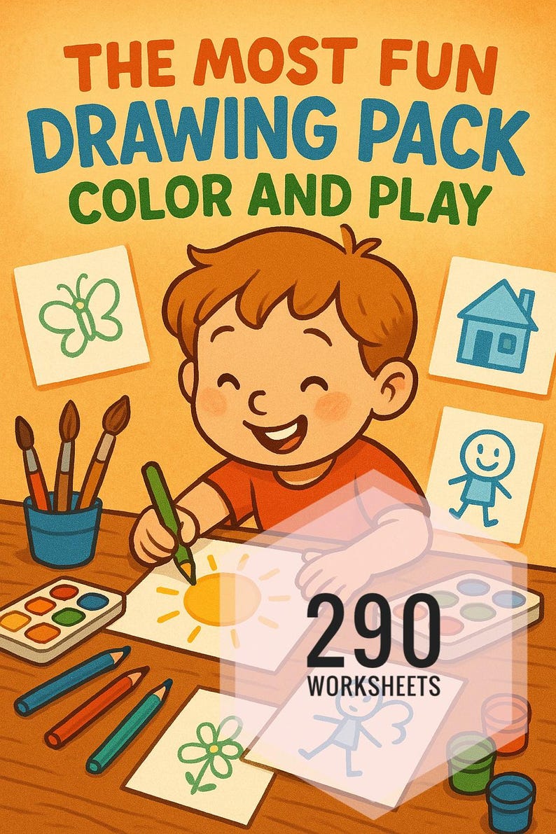 Fun and Educational Kids' Coloring Pages Bundle|printable Sheets for ...