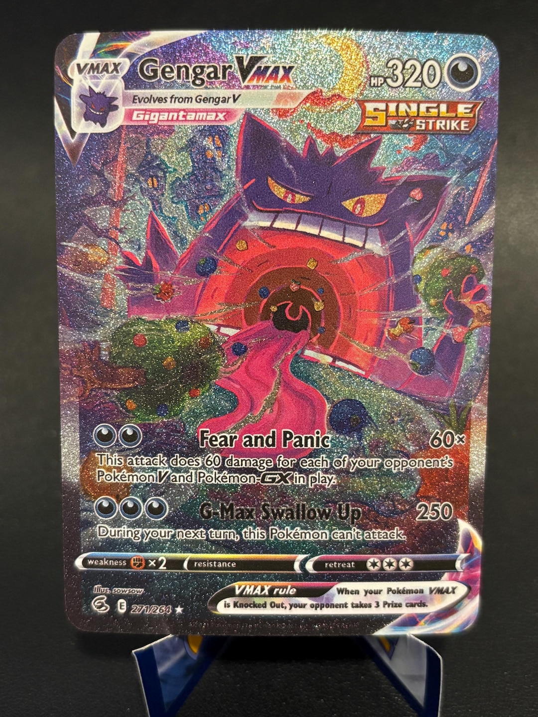 Gengar VMAX Alternate Art Secret (secret Rare) 271/264 High Quality ...
