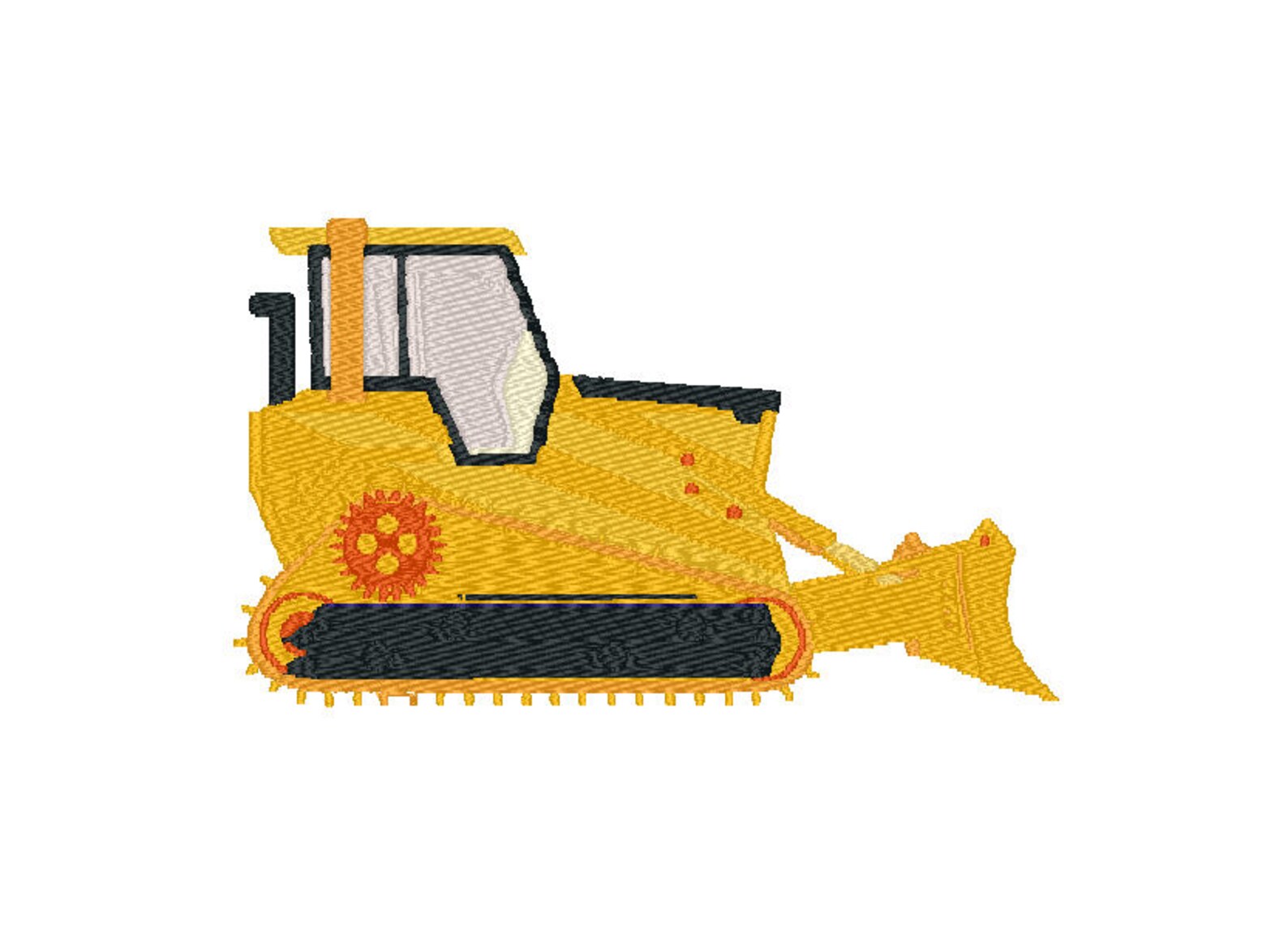 Bulldozer Digital Embroidery Design - Etsy