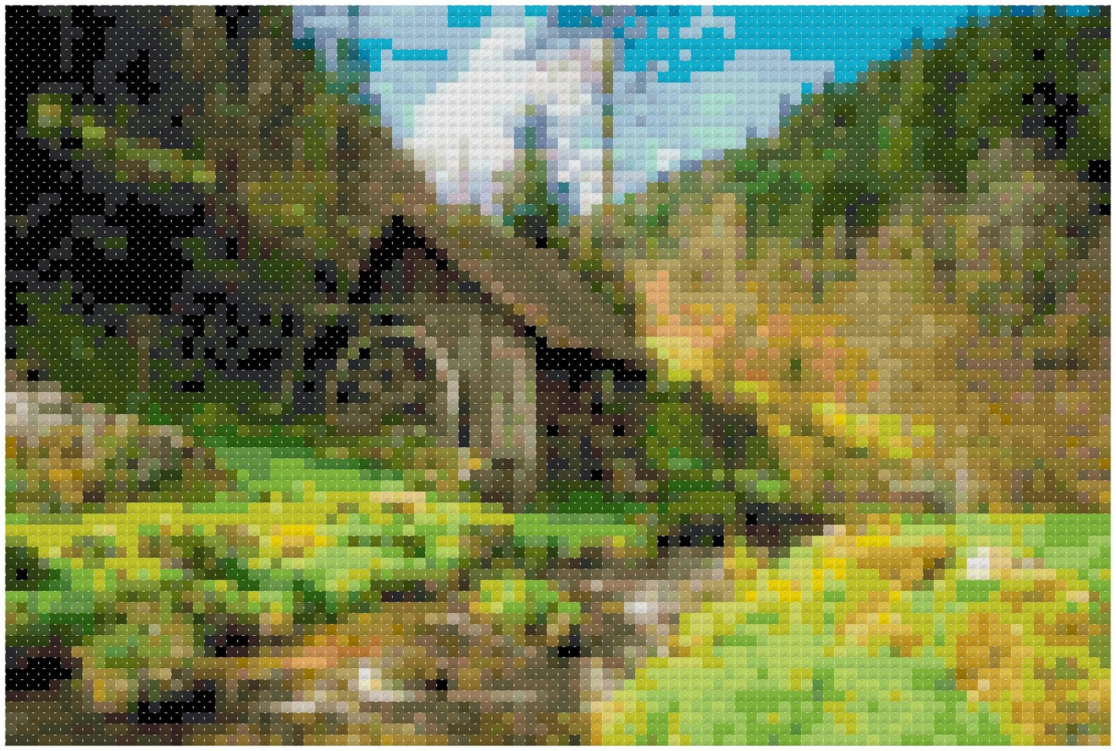 Cross Stitch Water Mill in the Scenic Outdoors Pattern Pdf - Etsy
