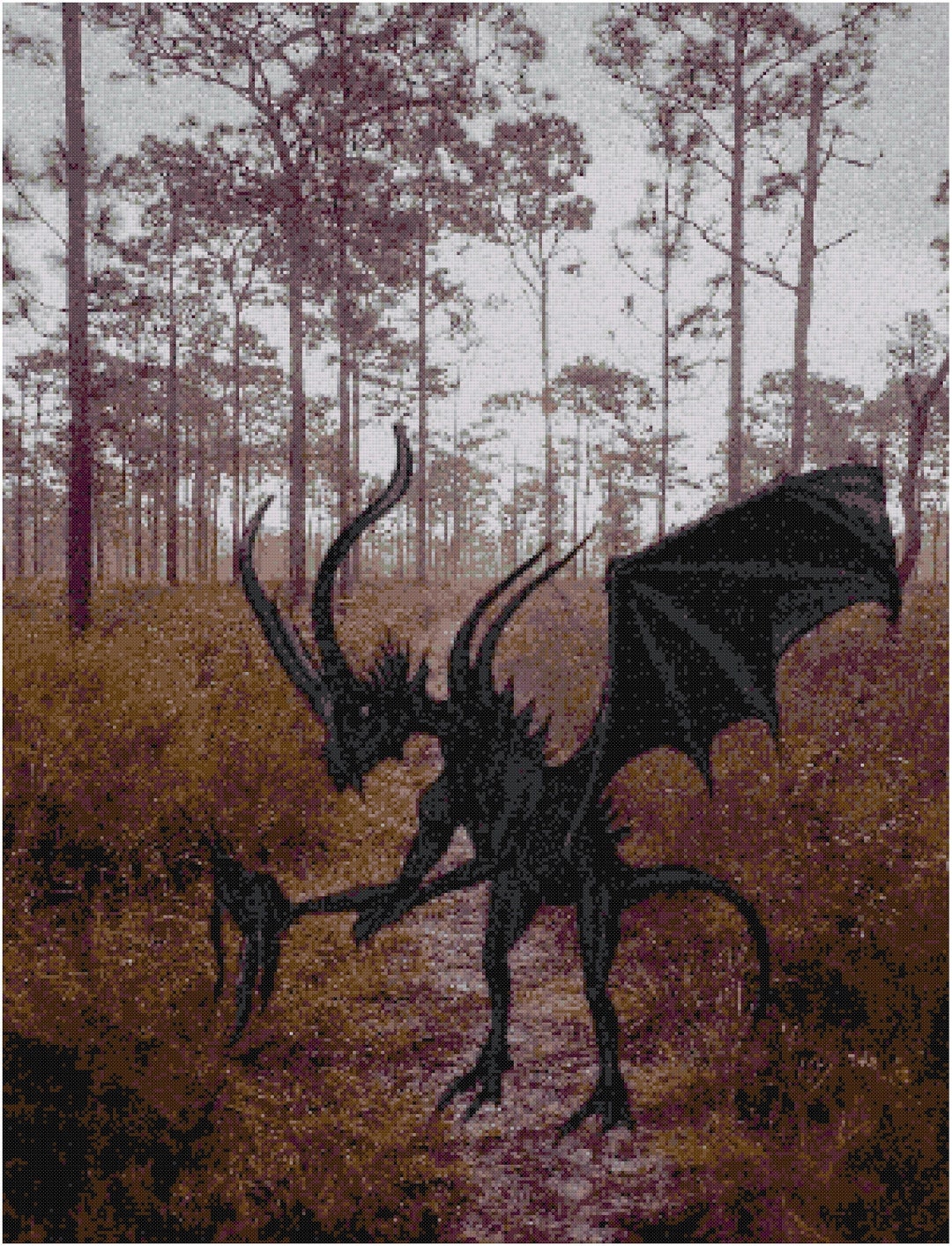 Jersey Devil Cross Stitch Pattern Pdf - Etsy