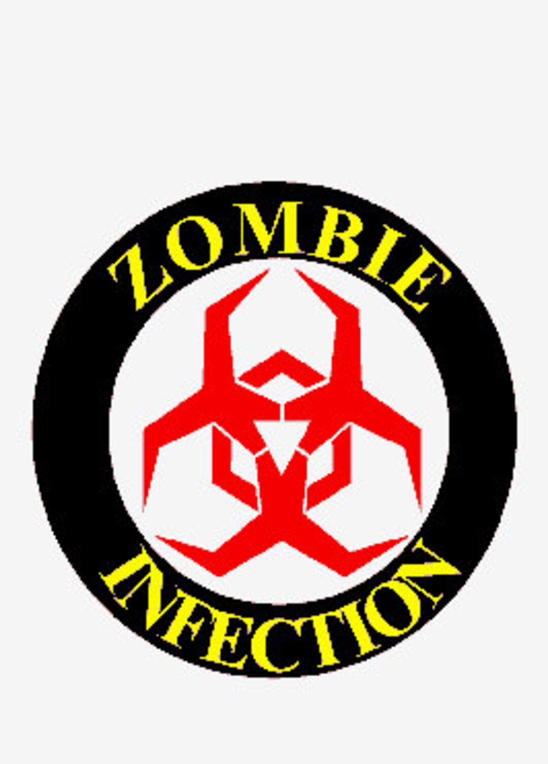 Zombie Infection Digital Embroidery Round Design, Zombie Infection ...