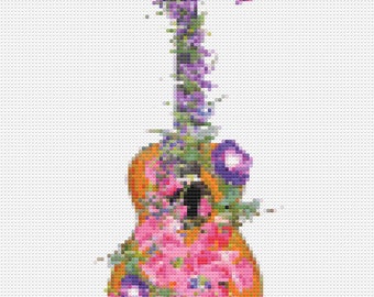 Acoustic Guitar Cross Stitch Pattern - Etsy