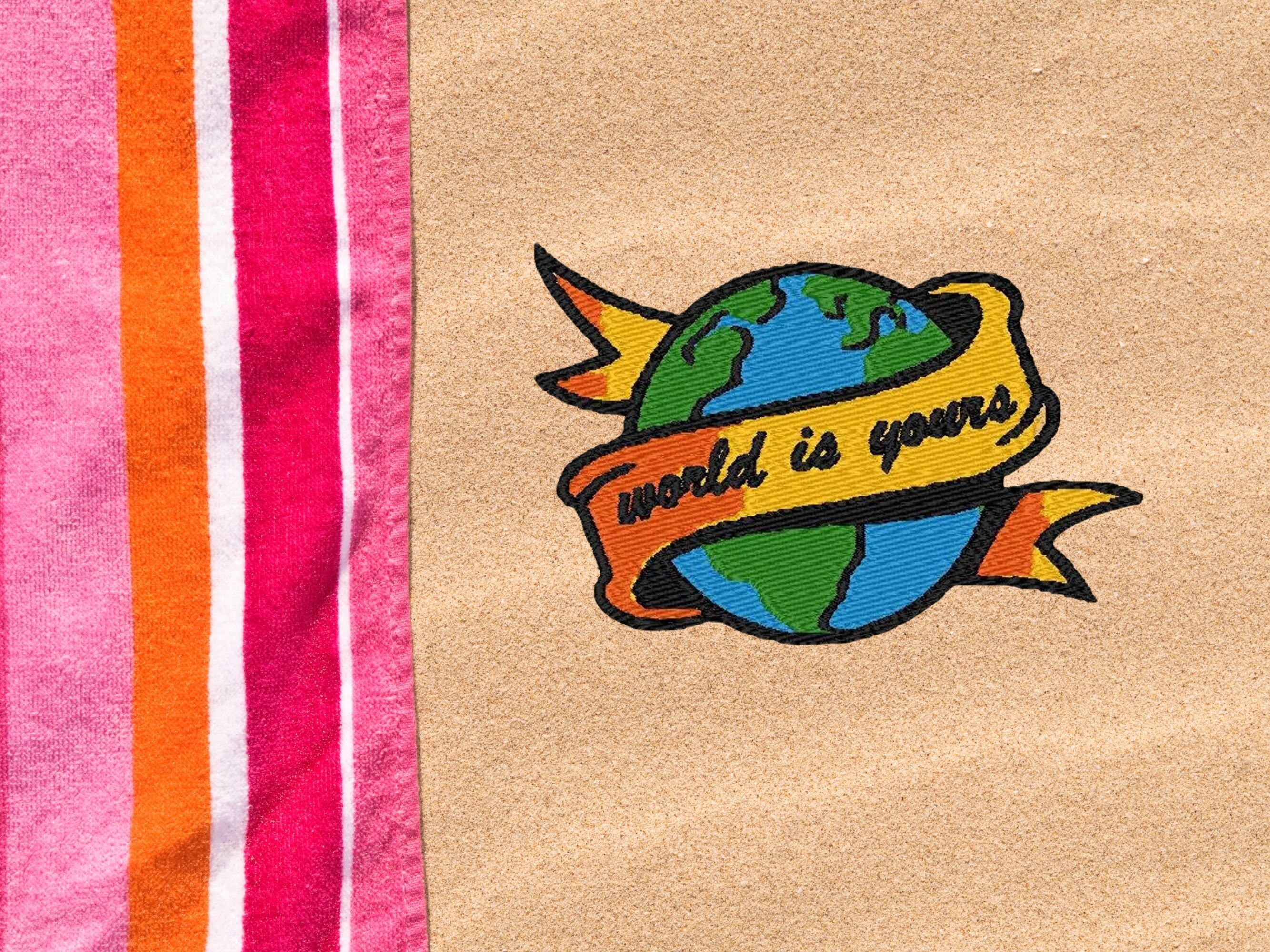 World is Yours Digital Embroidery Design - Etsy