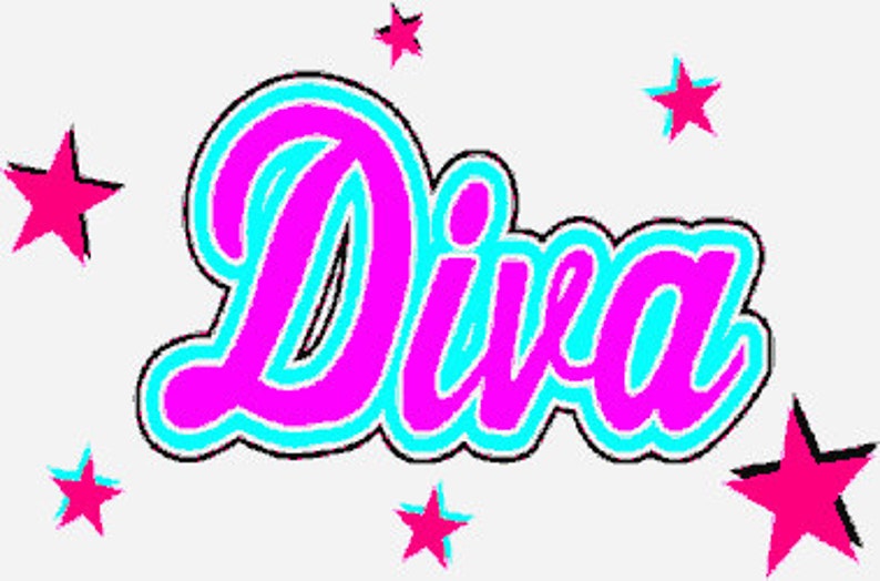 Diva Embroidery Design - Etsy
