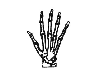 Skeleton Hand Embroidery Design PES & DST Digital Files, Hoop Size: 4x4 ...