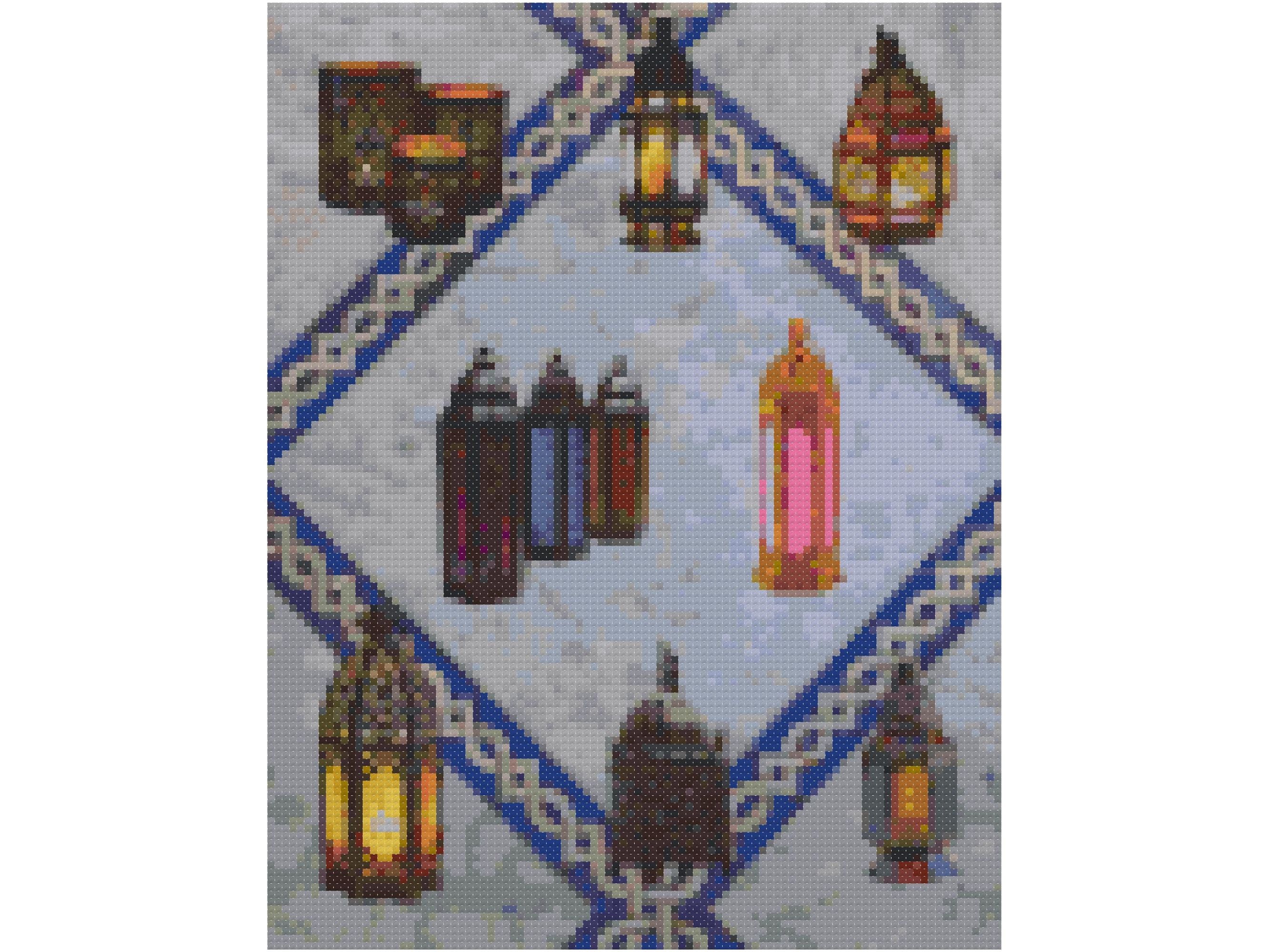Cross Stitch Moroccan Lanterns Pattern Pdf - Etsy