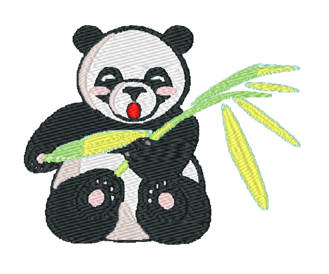 Panda Bear Embroidery Design - Etsy