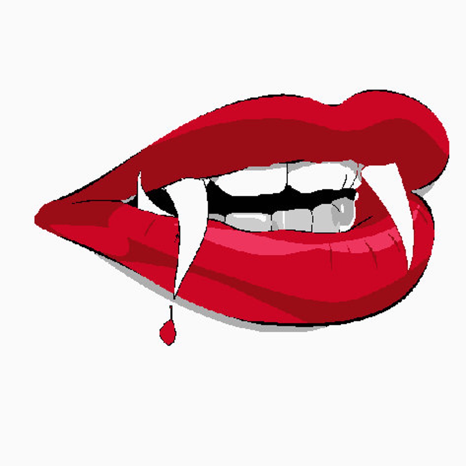 Vampire Teeth Digital Embroidery Design - Etsy