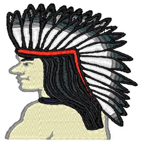 Indian Chief Embroidery - Etsy