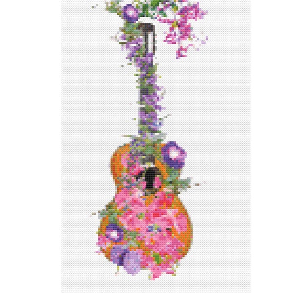 Acoustic Guitar Cross Stitch Pattern - Etsy