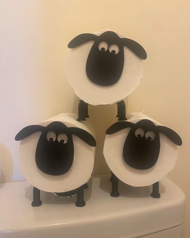 3D Printed Shaun the Sheep Toilet Roll Holder - Etsy Australia