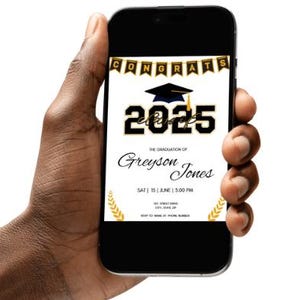 Graduation Party Invite Senior Grad Highschool Invitation Graduate ...