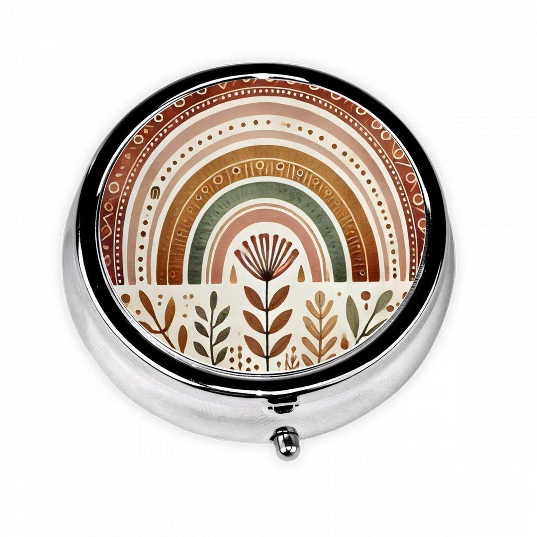 Round Small Pill Box - Etsy