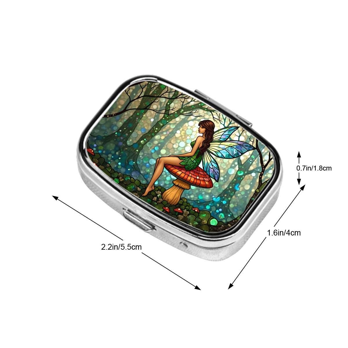 Enchanted Forest Fairy Pill Box – Whimsical Woodland Fairy on Mushroom ...