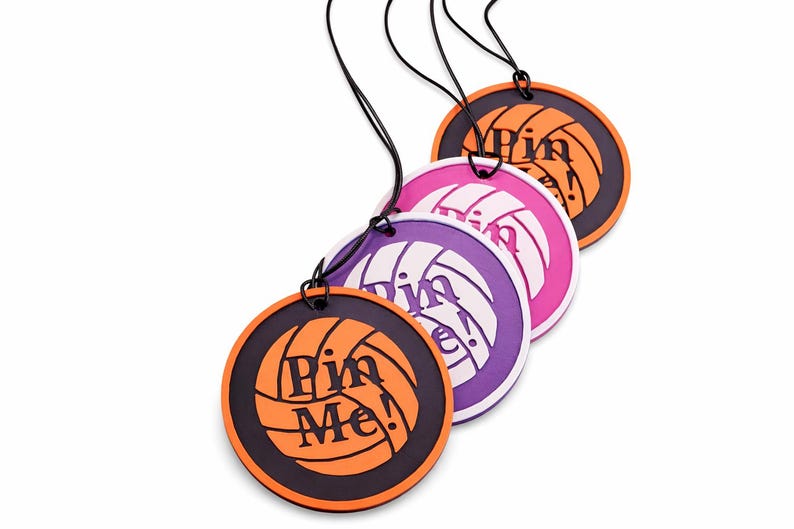 Volleyball "pin Me!" or "clip Me!" Bag Tag - Etsy