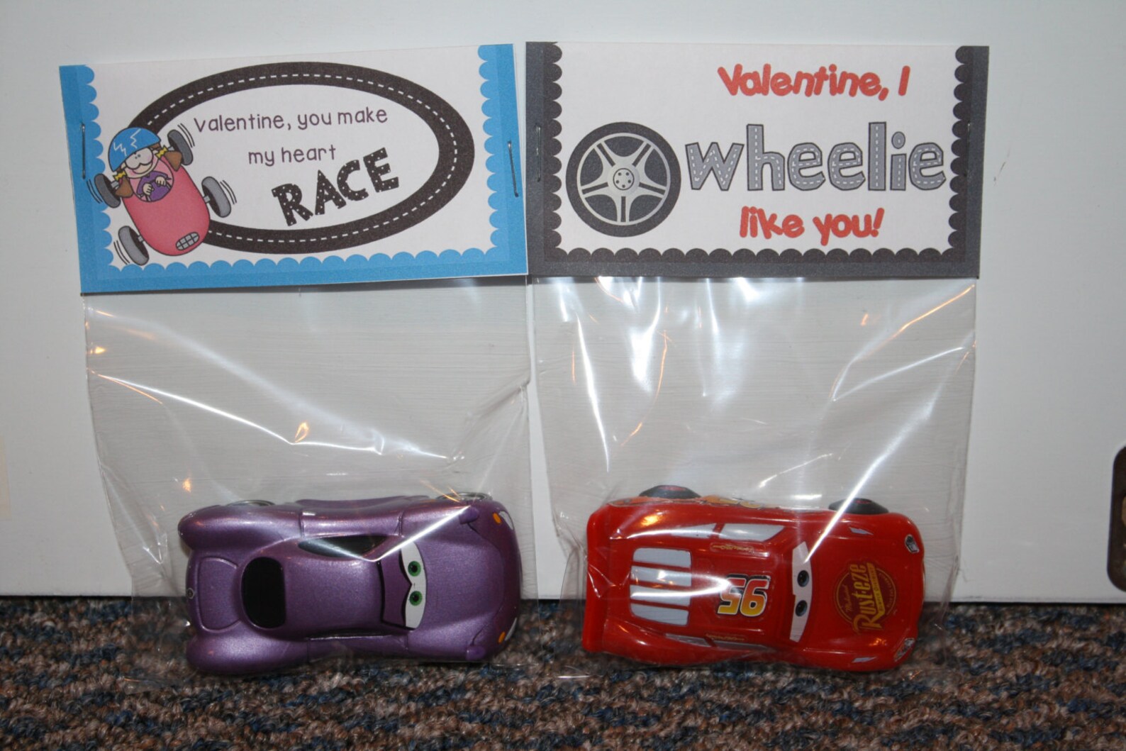 Valentine, I Wheelie Like You! Treat Bag Topper 4x4" Instant Download ...