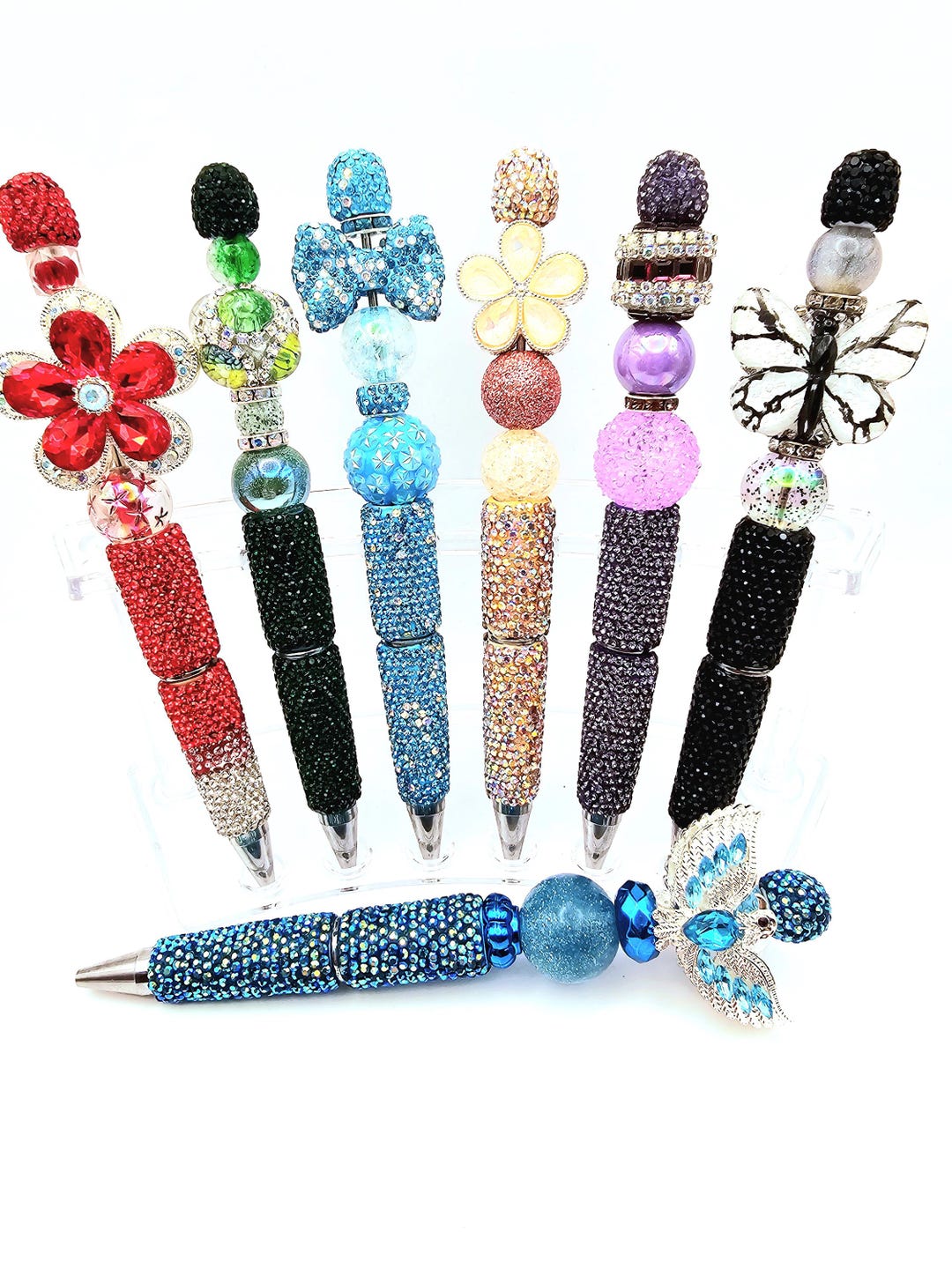 Pens Fun Elegant Beaded Bling Pen Comes With Refill - Etsy
