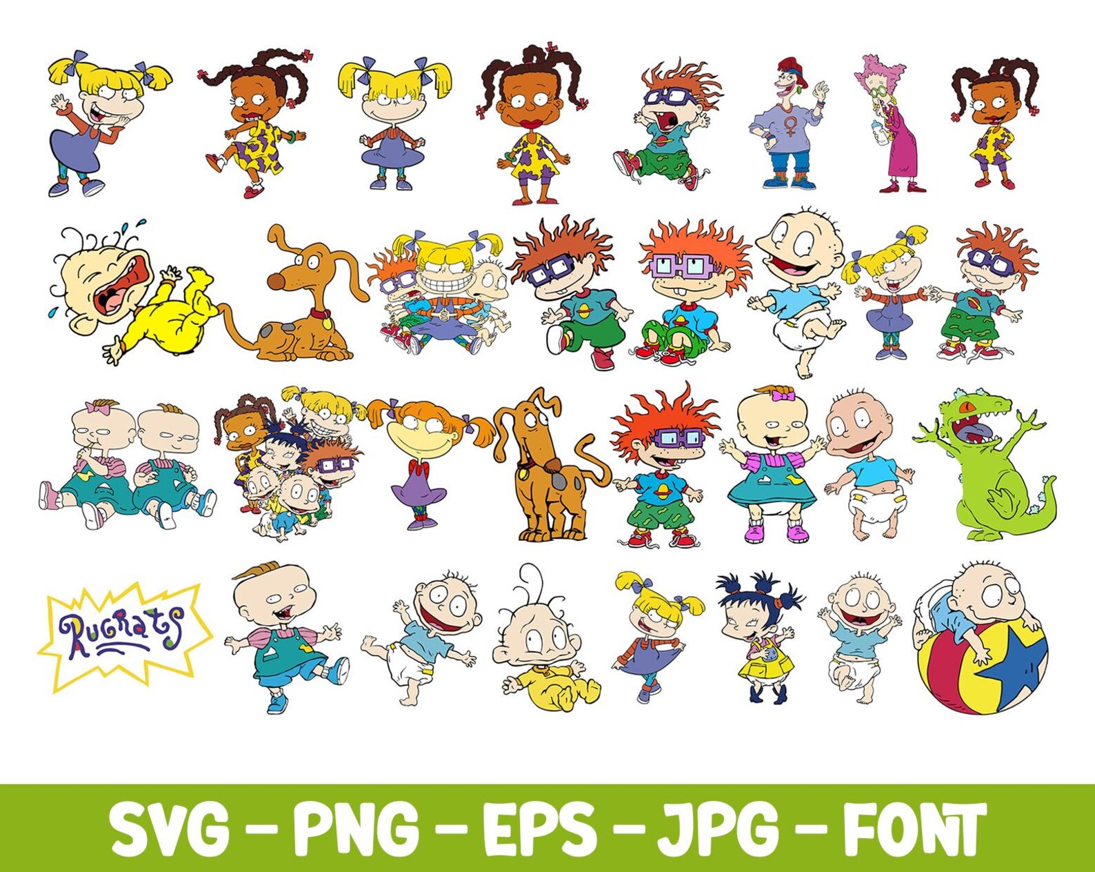 Rugrats Svg Bundle, Rugrats PNG, Rugrats Font, Rugrats Logo, Rugrats ...