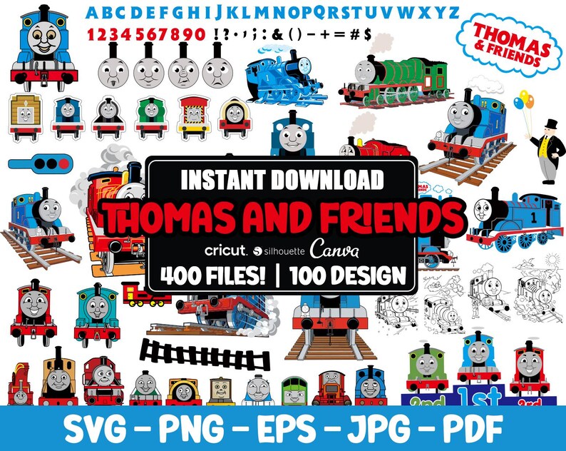 Thomas and Friends Svg, Train Svg, Thomas the Train Png, Clipart ...