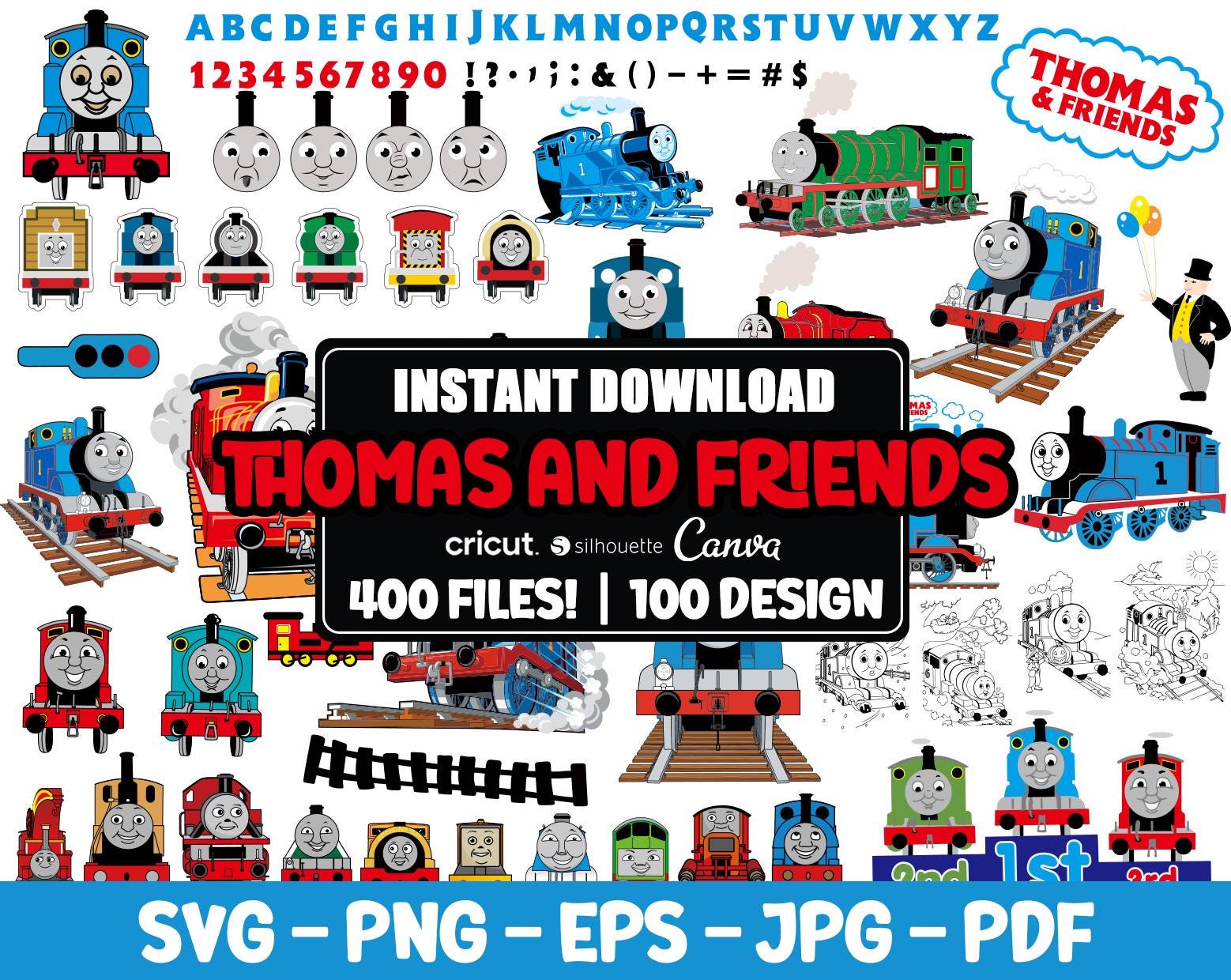 Plantillas Para Pintar Caras De Thomas El Tren Para Imprimir Kit