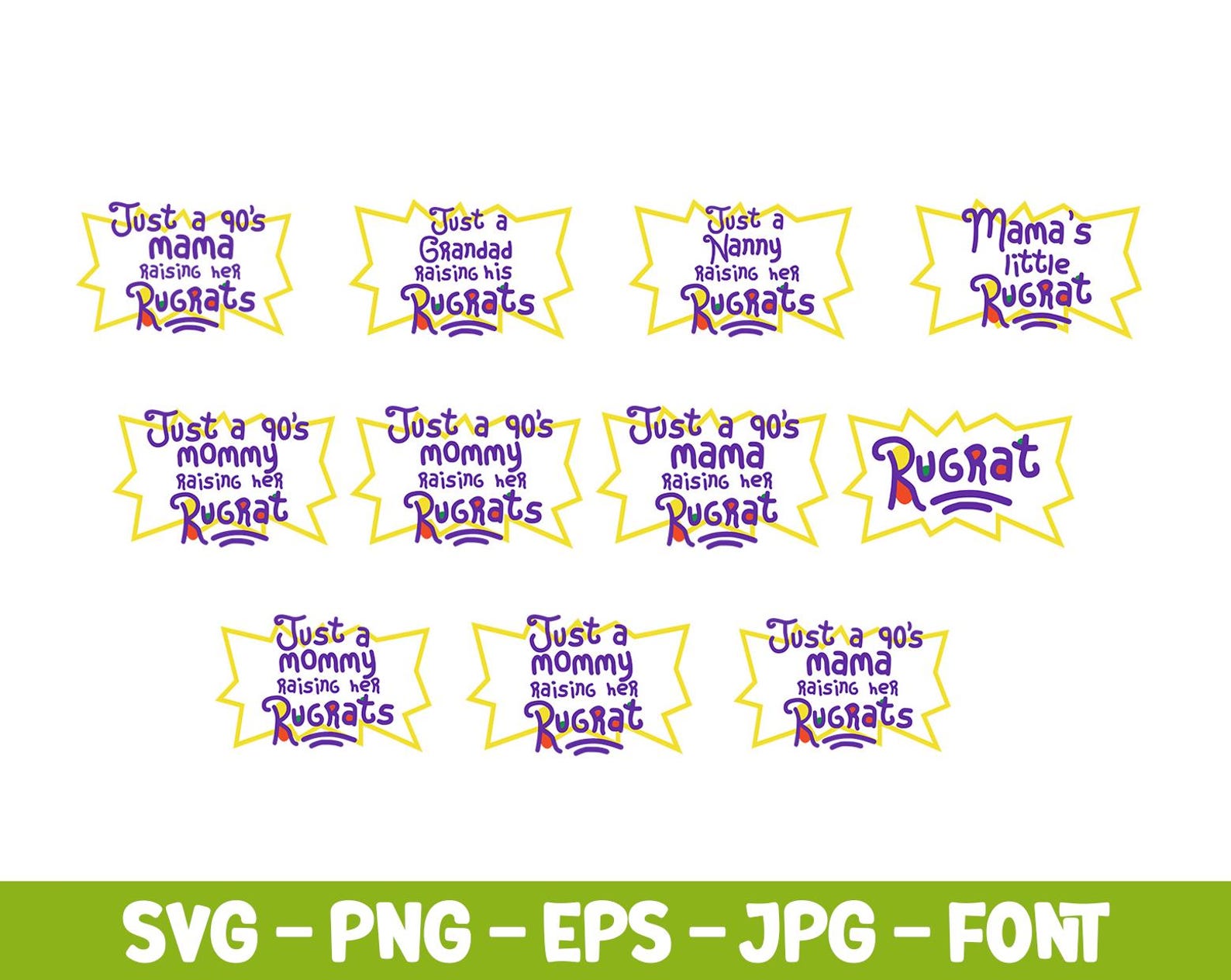 Rugrats Svg Bundle, Rugrats PNG, Rugrats Font, Rugrats Logo, Rugrats ...