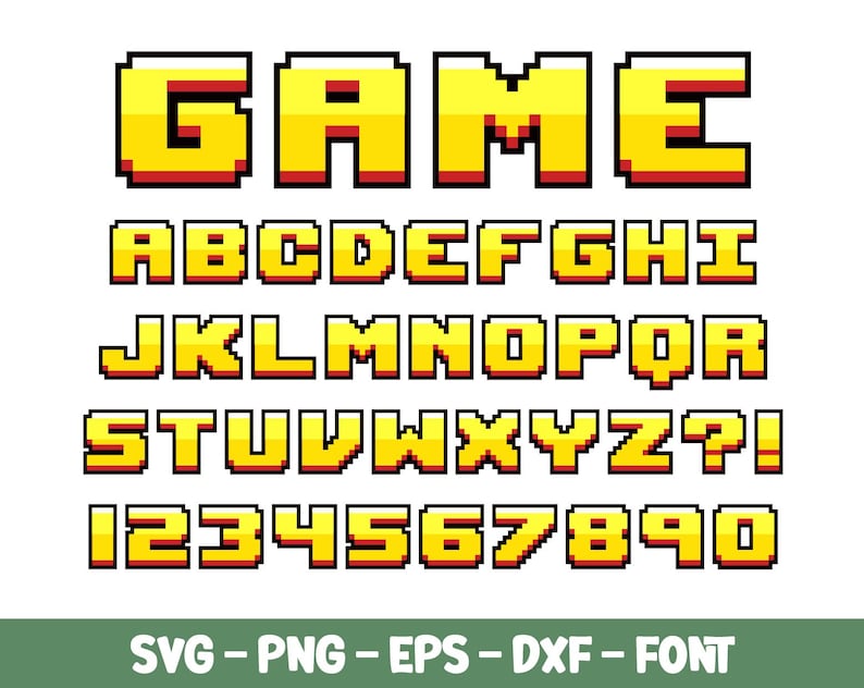 Retro Game Svg Bundle, Game Png, Pixel Svg, Clipart, Svg for Cricut ...