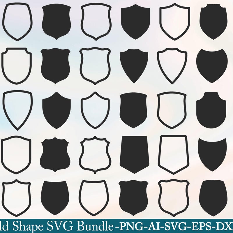 Shield Svg - Etsy
