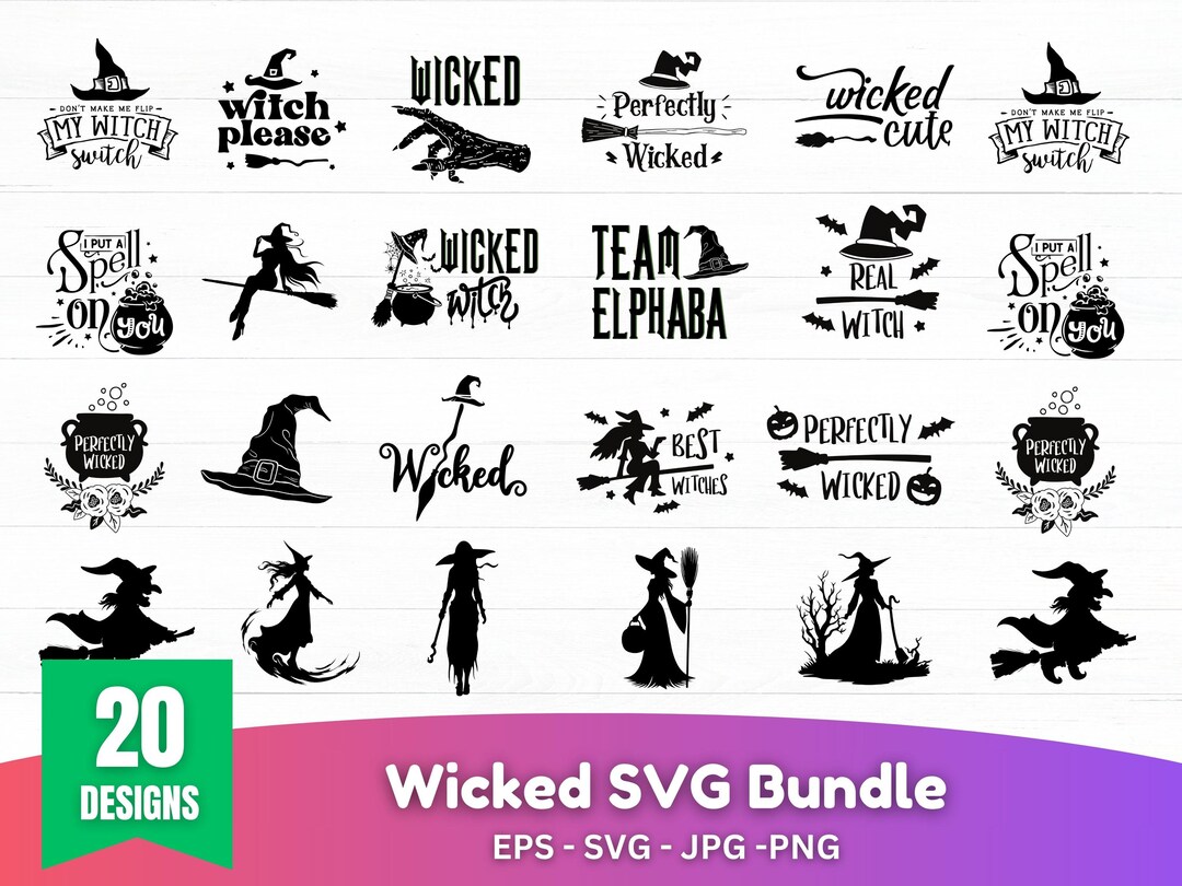 Wicked Svg Files, Wicked Svg Clipart, Wicked Svg Laser,wicked Movie Svg ...