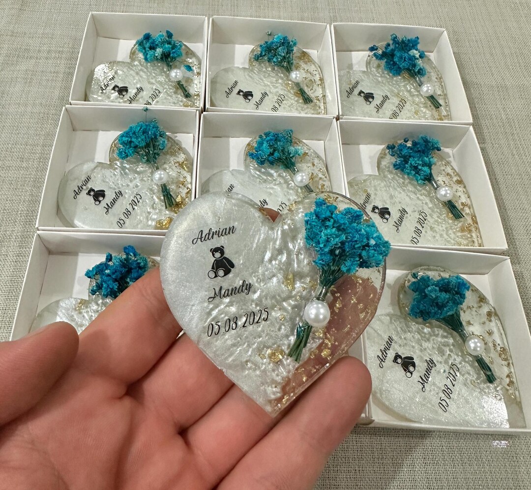 Resin Magnet Wedding Favors, Wedding Favors for Guests in Bulk, Epoxy ...