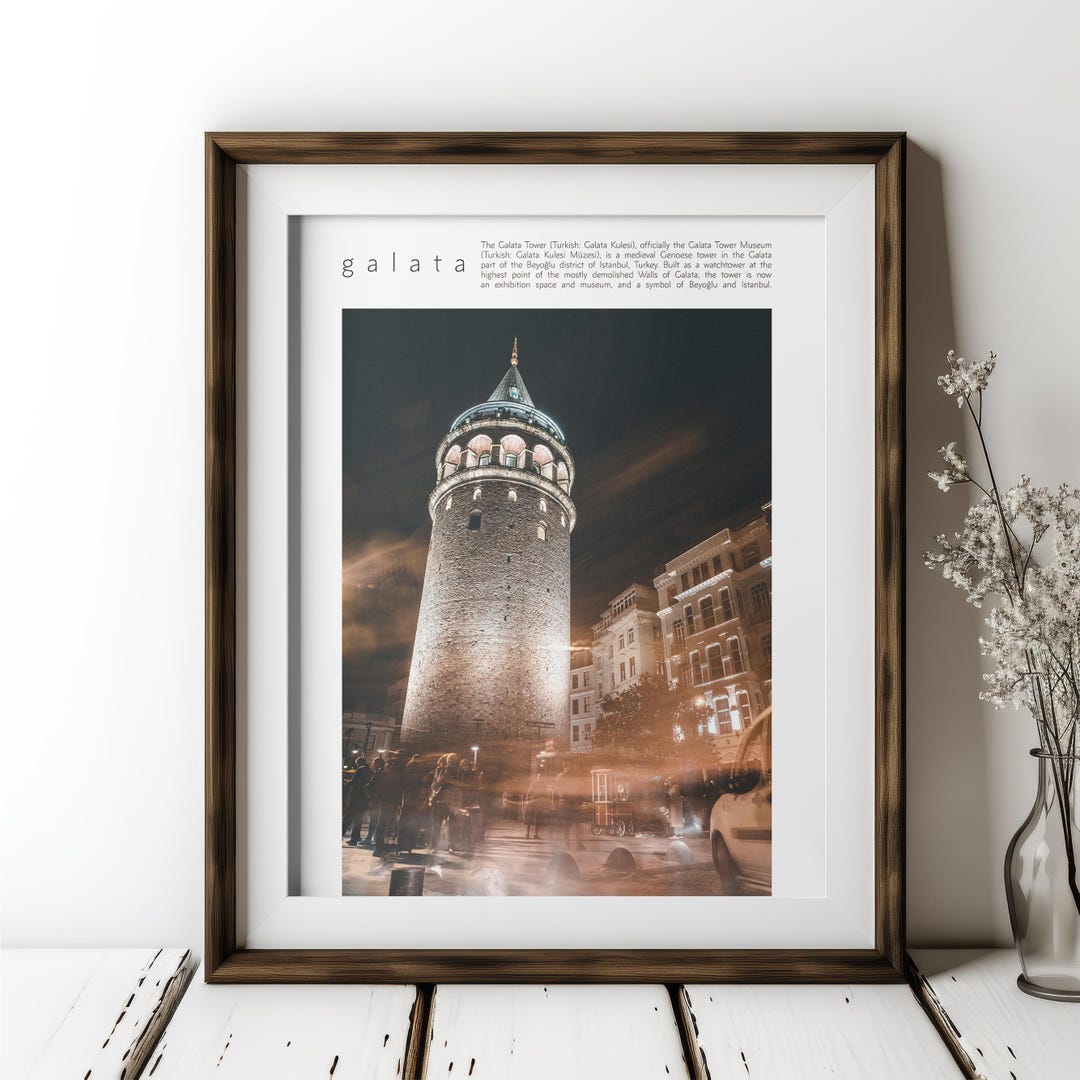 Printable Long Exposure Photo of Galata Tower, Istanbul, Turkiye - Etsy
