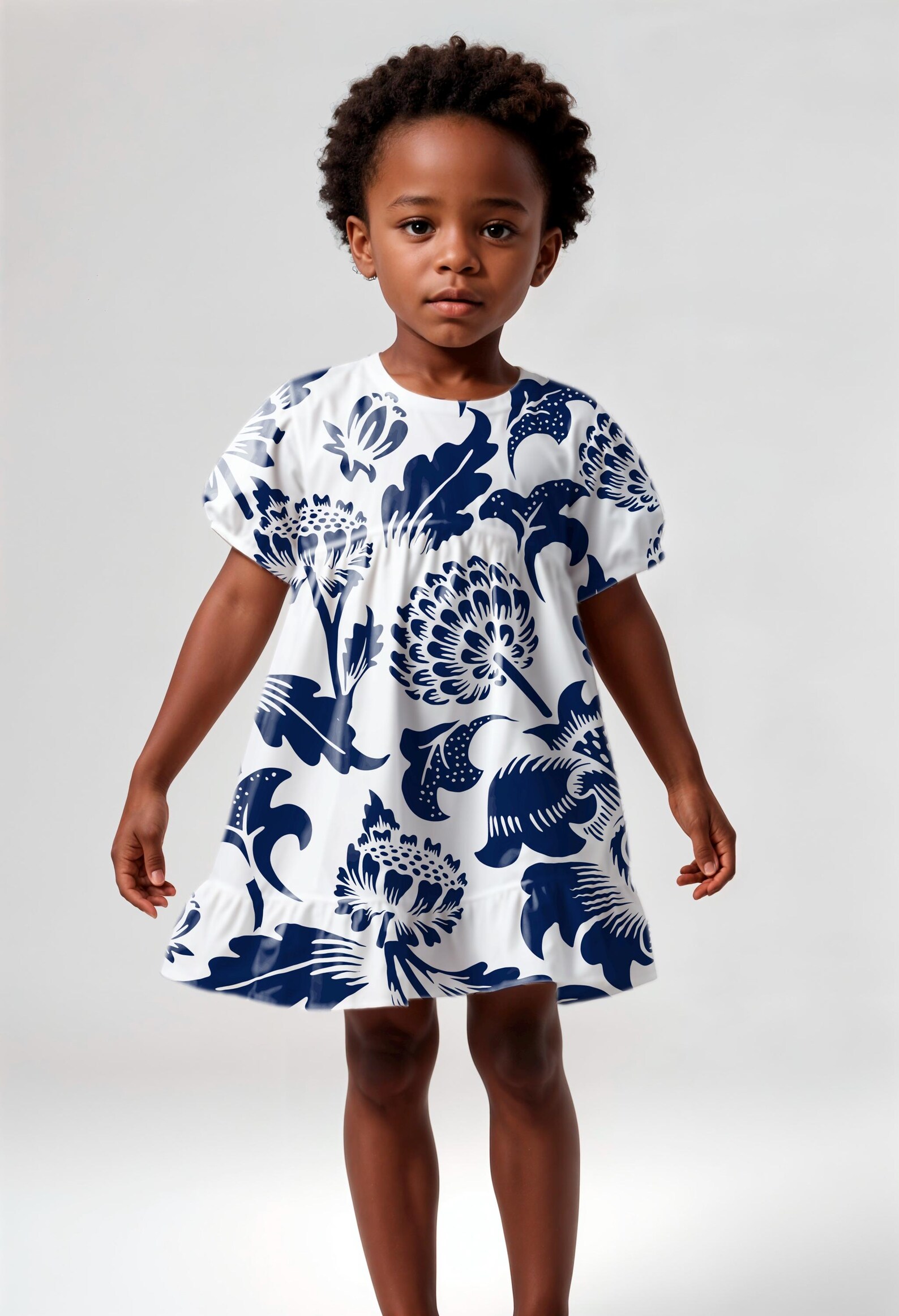 Navy Blue Floral Pattern | Vintage Flower Seamless Design | Botanical ...