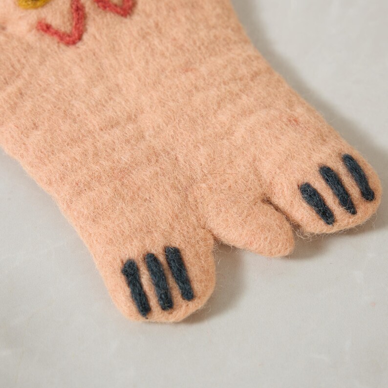Handmade Nepal Wool Felt Animal Coasters: Rustic Home Decor - Etsy