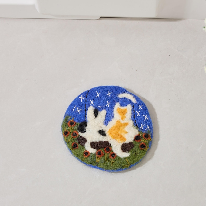 Handmade Nepal Wool Felt Animal Coasters: Rustic Table Decor - Etsy
