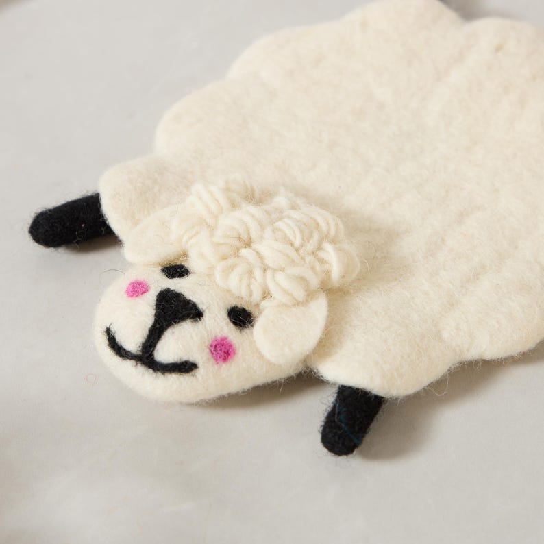 Handmade Nepal Wool Felt Animal Coasters: Rustic Home Decor - Etsy