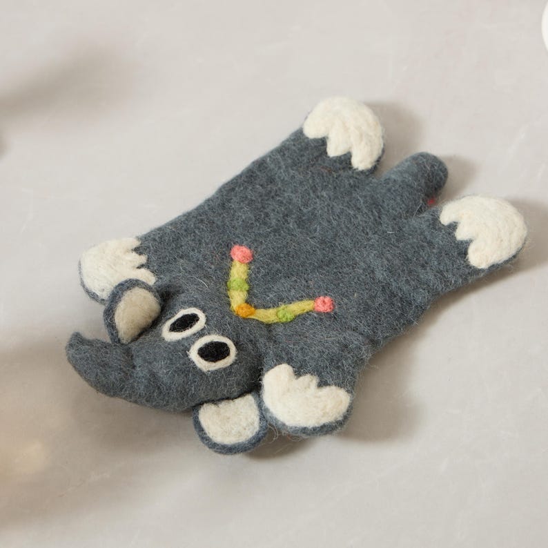Handmade Nepal Wool Felt Animal Coasters: Rustic Home Decor - Etsy