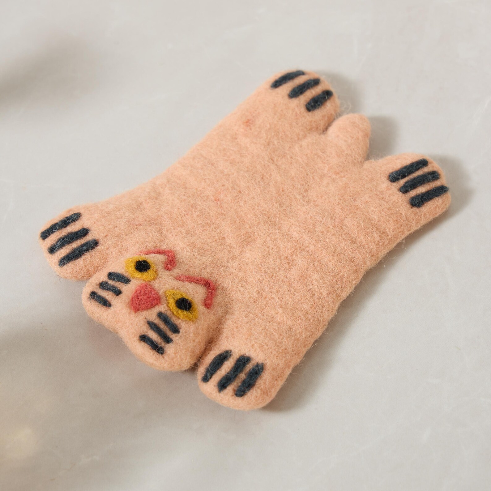 Handmade Nepal Wool Felt Animal Coasters: Rustic Home Decor - Etsy