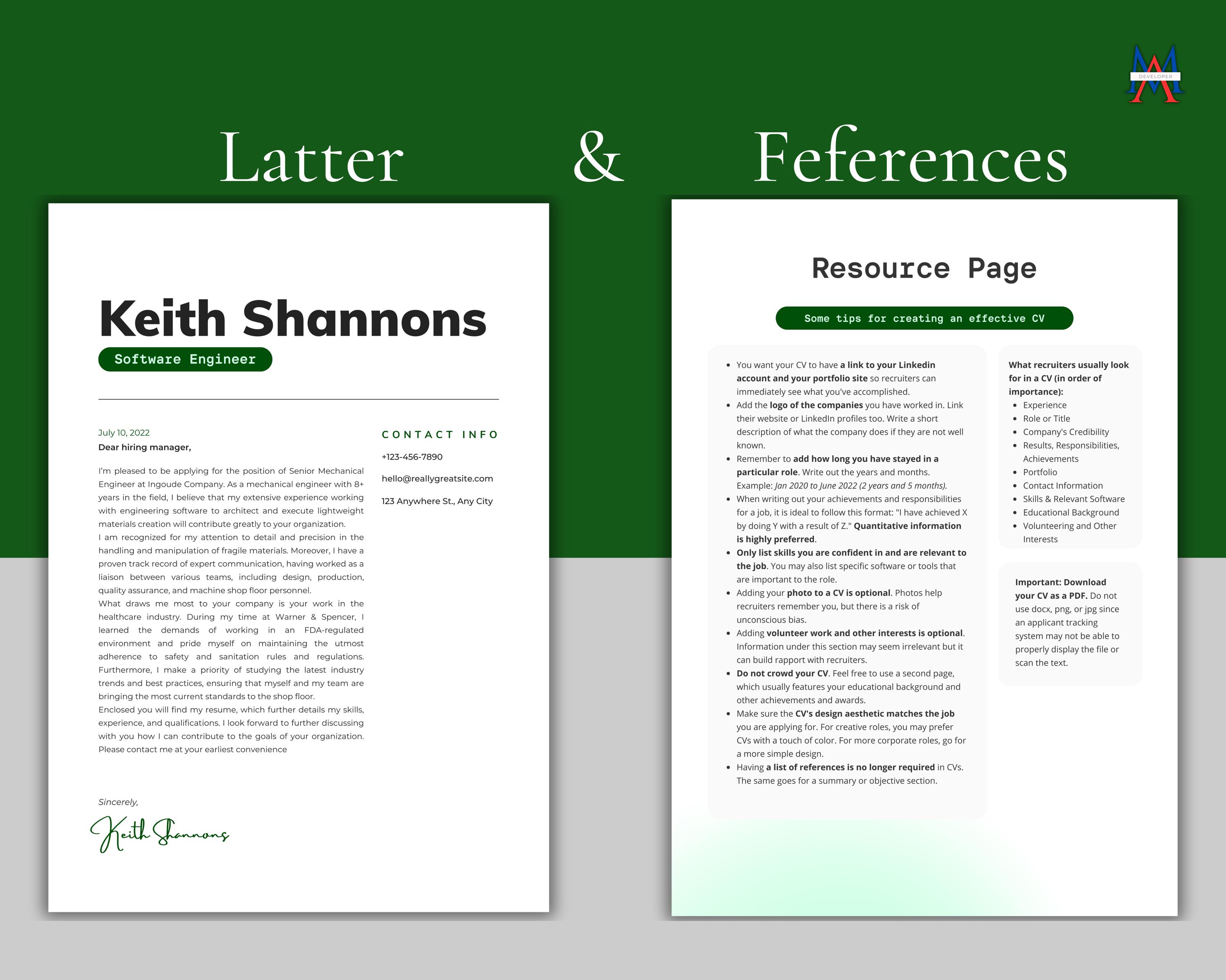 Resume Template Word, Google Docs, ATS Pages Resume, Professional ...