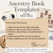 Ancestry Memory Book Family Tree & Heritage Journal Editable Digital ...