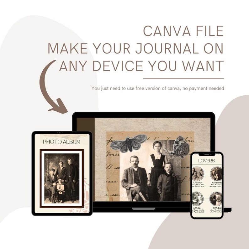 Ancestry Memory Book Family Tree & Heritage Journal Editable Digital ...