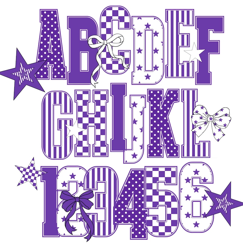 Purple Alphabet - Etsy