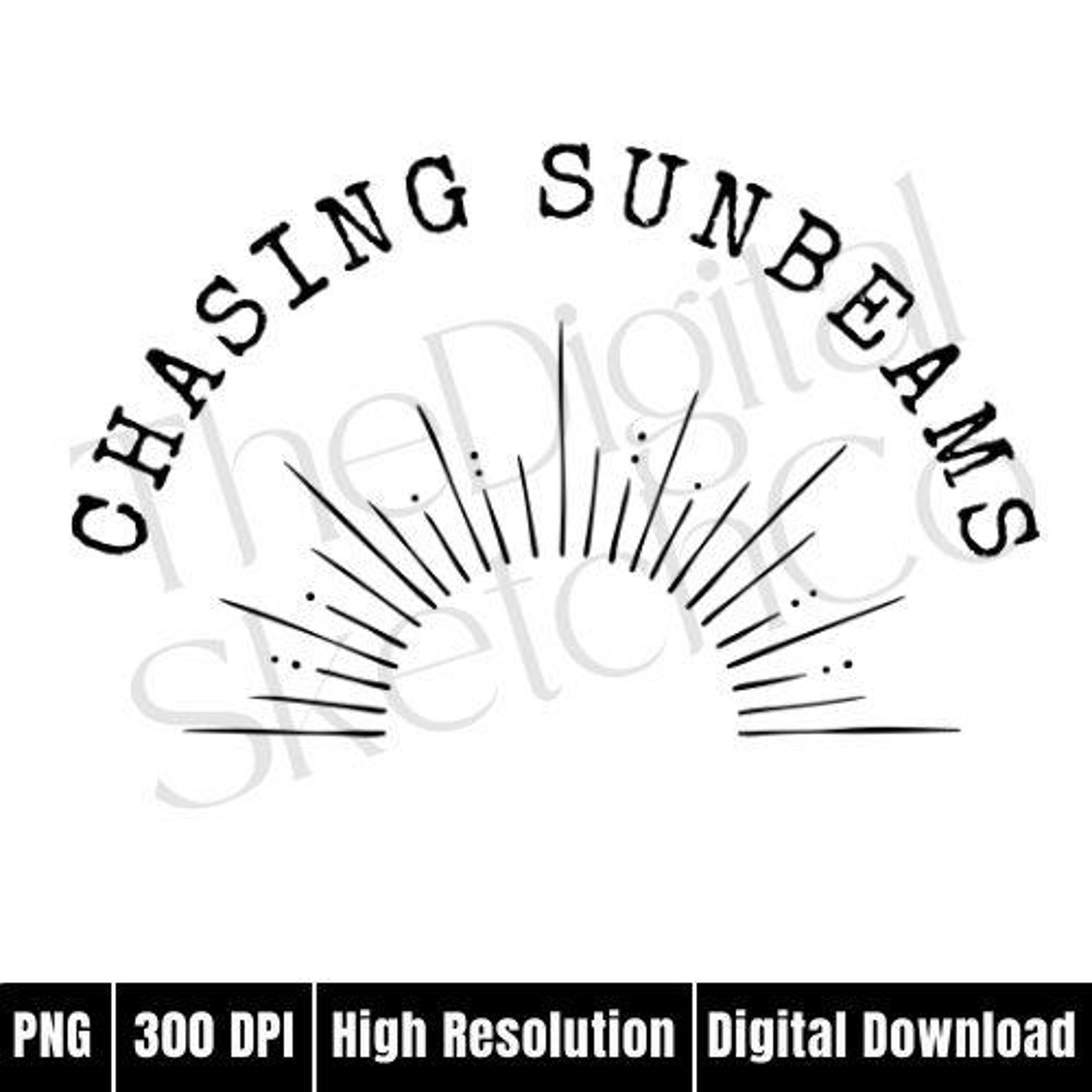 Chasing Sunbeams Png, Sun PNG, Minimalist Design, Trendy Clipart ...